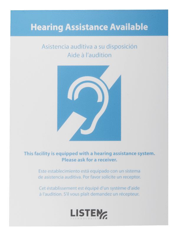 Compliance Signage - Listen Technologies