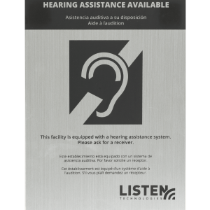 Assistive Listening Notification Signage Kit | Listen Technologies