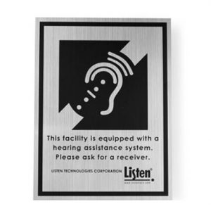 Assistive Listening Notification Signage Kit | Listen Technologies