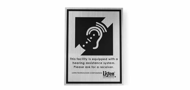 Assistive Listening Notification Signage Kit | Listen Technologies