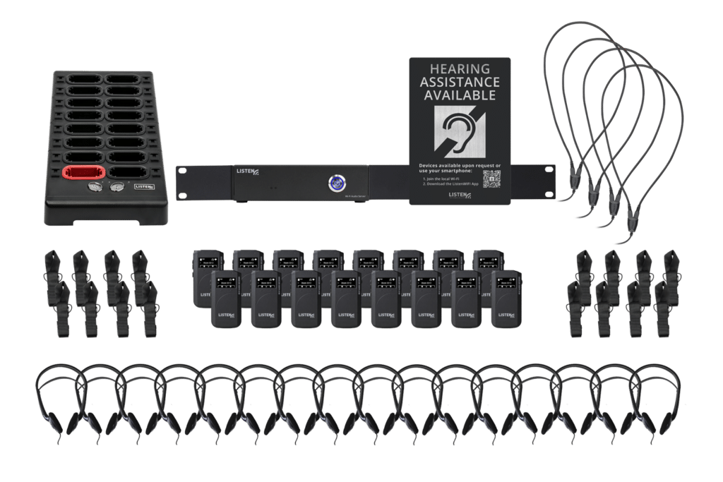 2 Channel Wi-Fi System with 16 Receivers (Dante) - Listen Technologies
