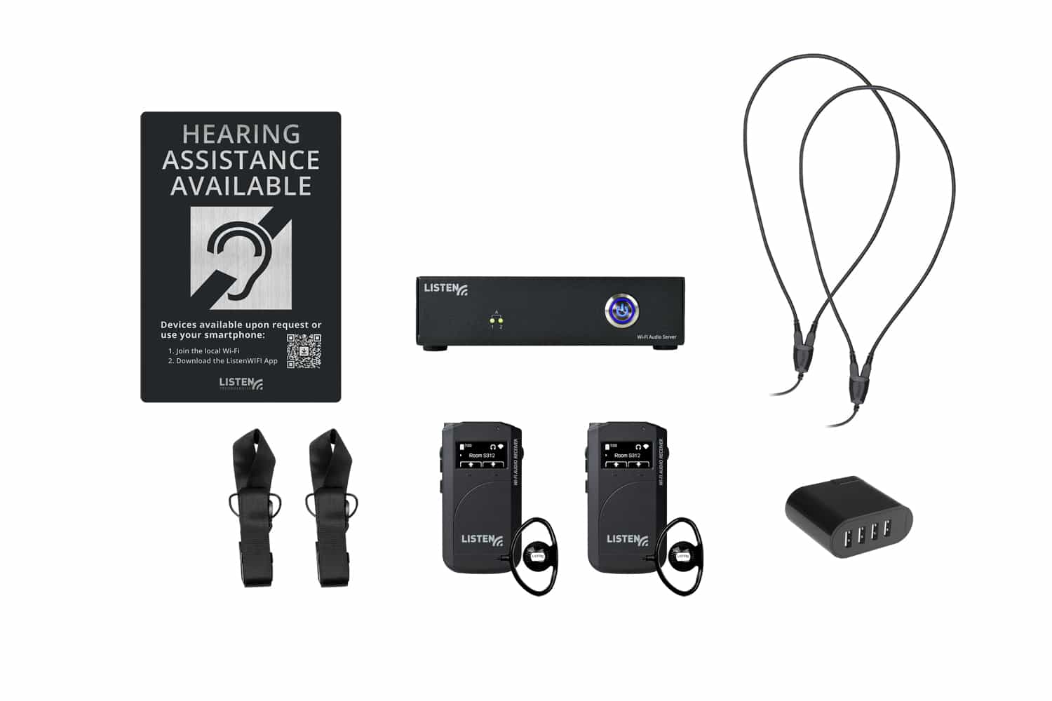 2 Channel Wi-Fi System with 2 Receivers - Listen Technologies