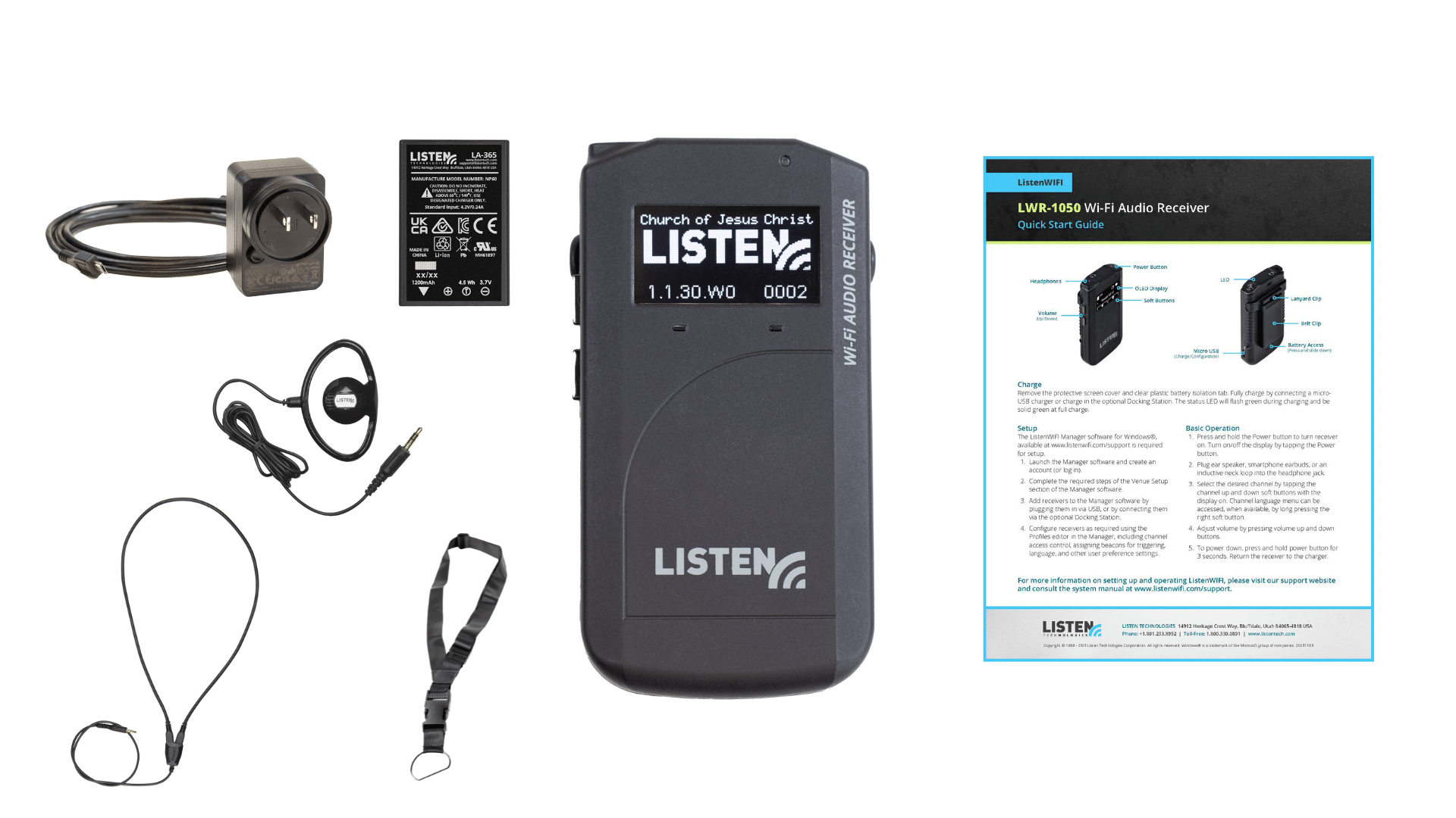 Meetinghouse Wi-Fi Audio Receiver (Package 2) - Listen Technologies